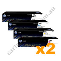2 Sets Genuine HP W2090A-W2093A (119A) Toner Cartridges B/C/M/Y ...